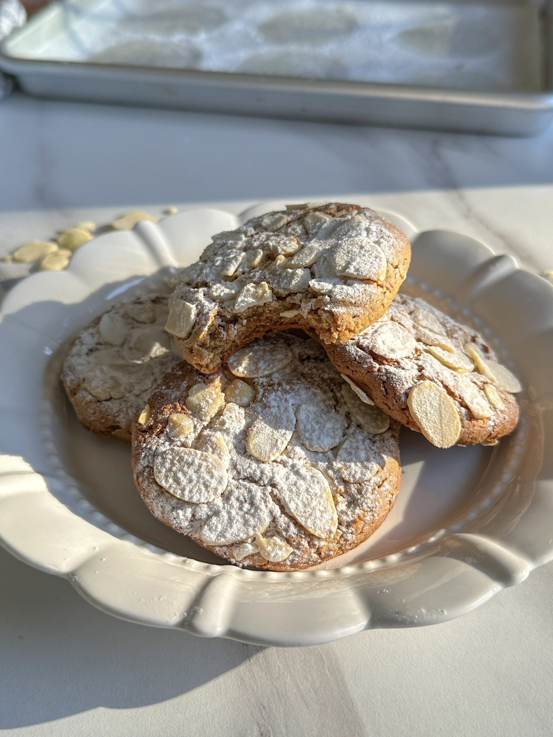 Protein Almond Croissant Cookies- GF, low calorie - Eliya Eats